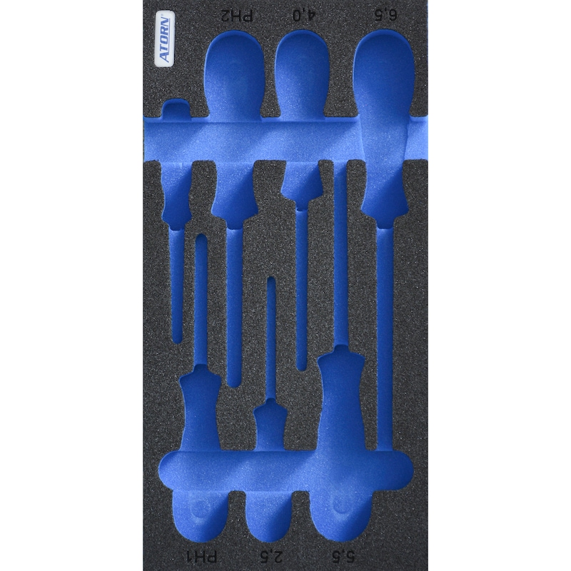 ATORN Hard foam insert for screwdrivers VDE 5, 7 pieces