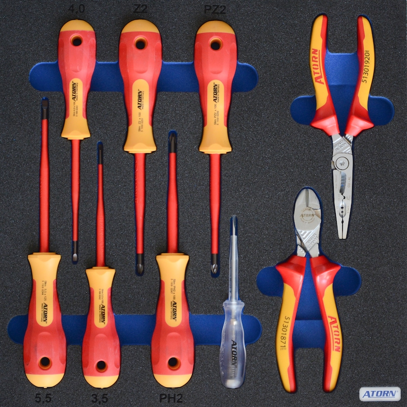 ATORN Hard foam insert equipped with VDE assortment 7, 9 pieces comprar