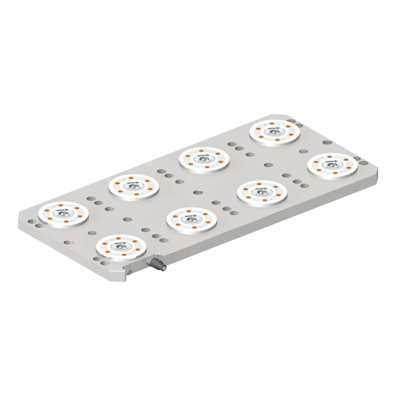 Clamping stations, brackets, quick-change plates | HAHN+KOLB