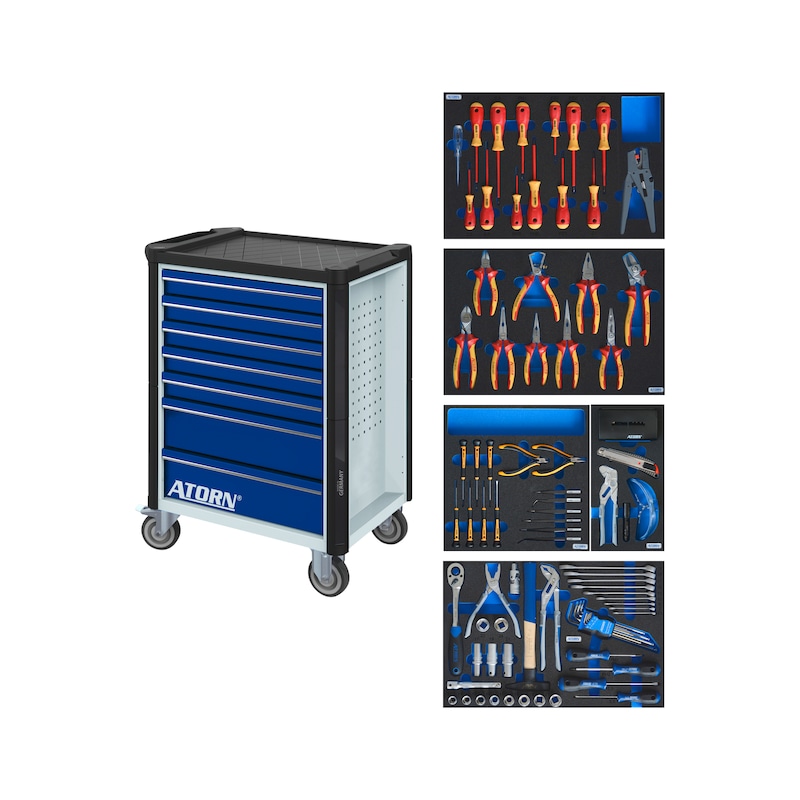 Buy ATORN Electrician's tool trolley with seven drawers