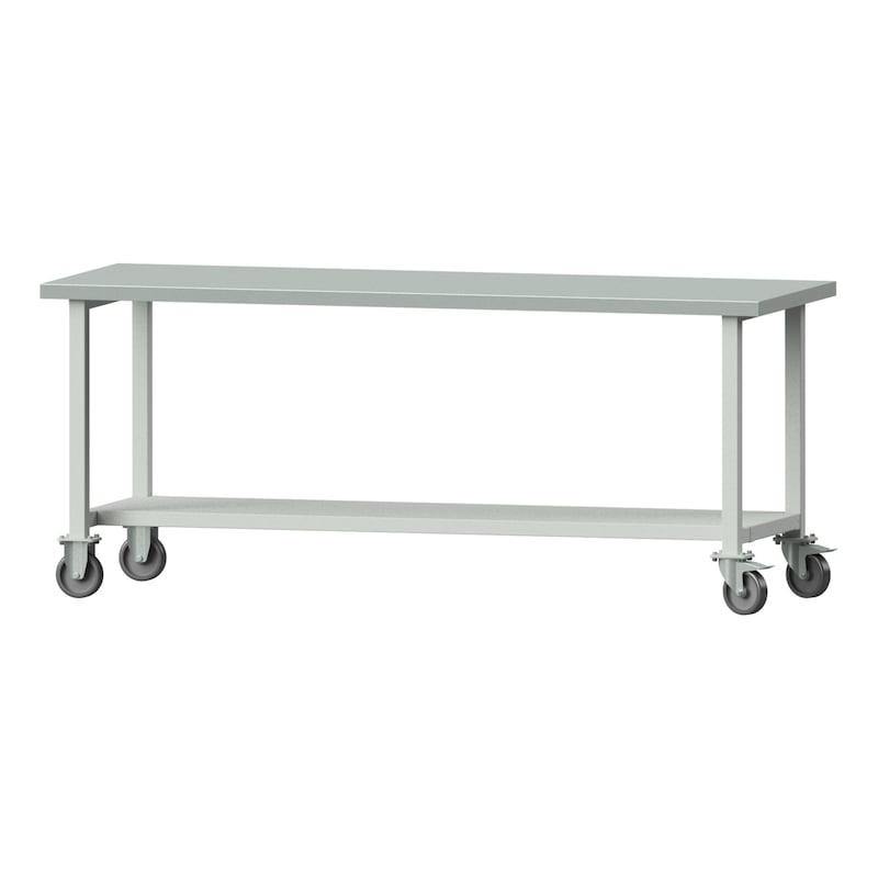 Arbeitstisch, Modell 81, ZBP 40 mm, RAL 7035, 840 x 2000 x 700 mm
