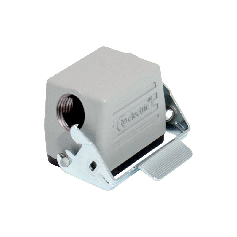 Heavy-duty fem con hood, side entry w side locking from WürthElektroShop