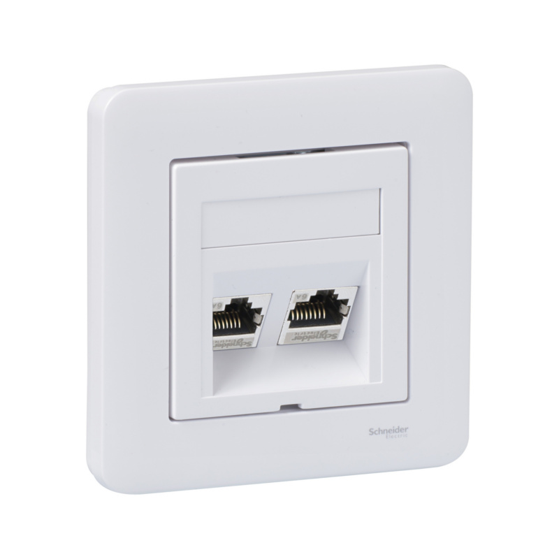 Telecom outlet dat 2xActassi CAT6A STP angl Exxact from WürthElektroShop