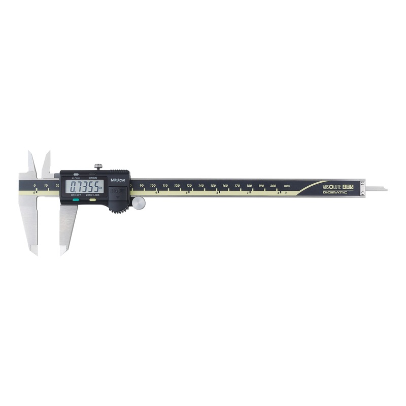 MITUTOYO digital vernier calipers inch/metric 0–8 inch drive roller