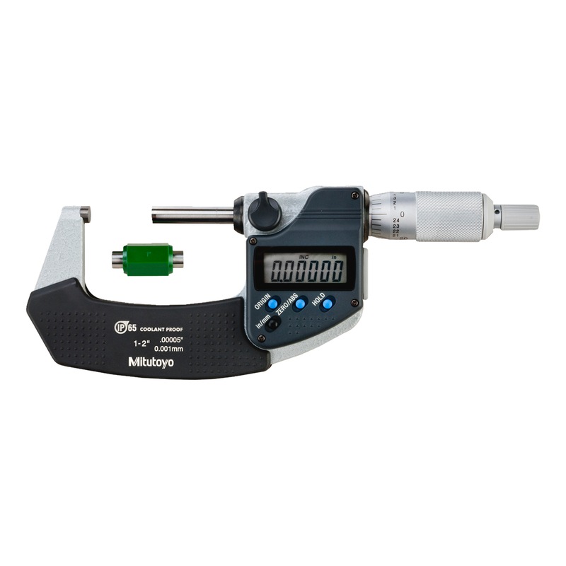 MITUTOYO digital micrometer, IP65, measuring range 1-2 inch, Digimatic