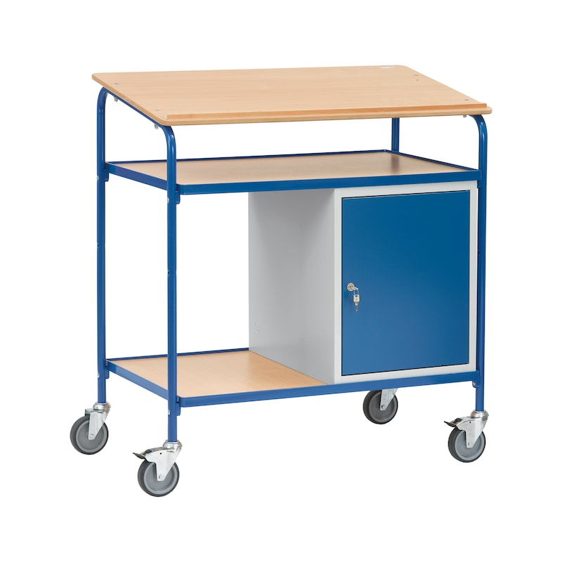 FETRA Roller desk with 2 load areas made of wood | HAHN+KOLB