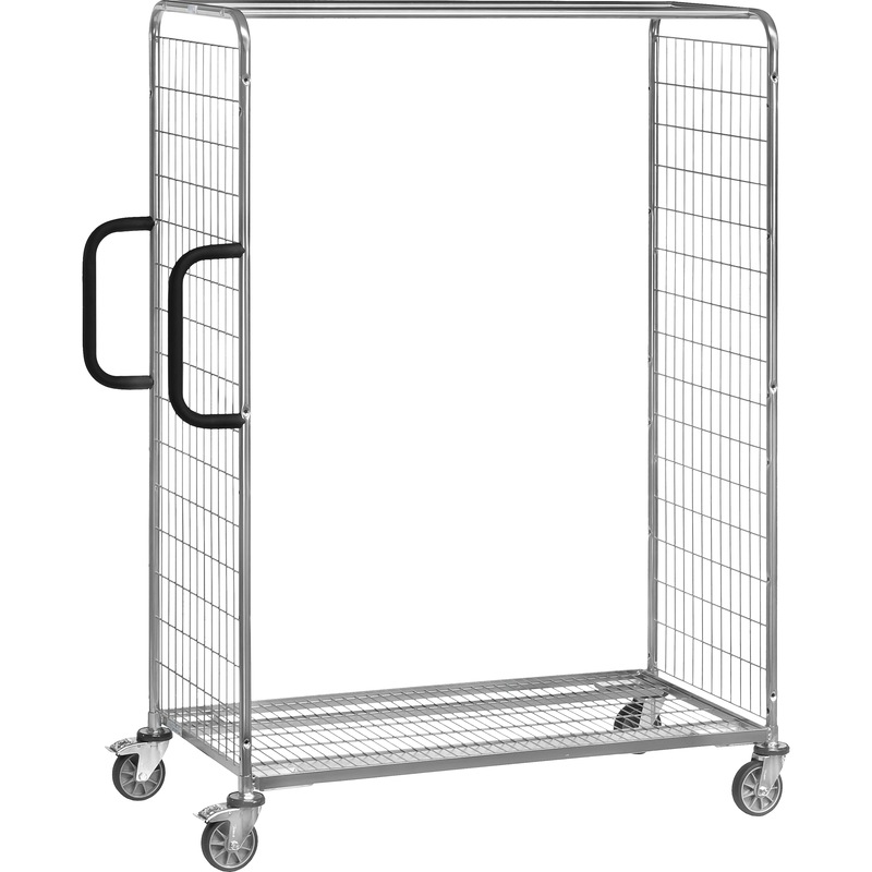 FETRA Shelf trolley base module with wire grid, zinc-plated | HAHN+KOLB