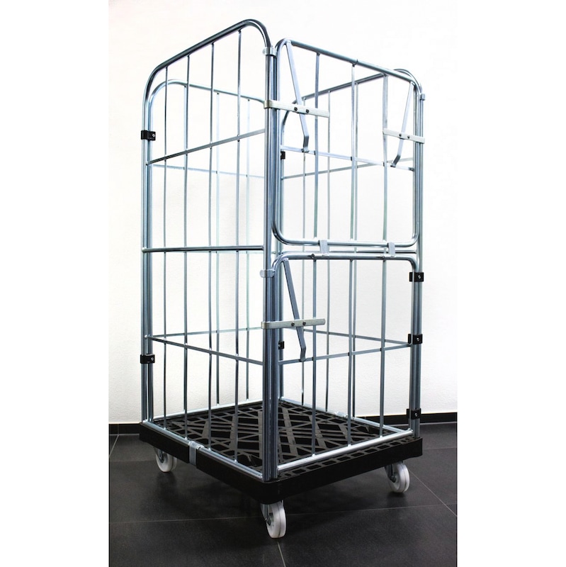 PILSL 4-sided wheeled container with hinged half-flap door, load ...