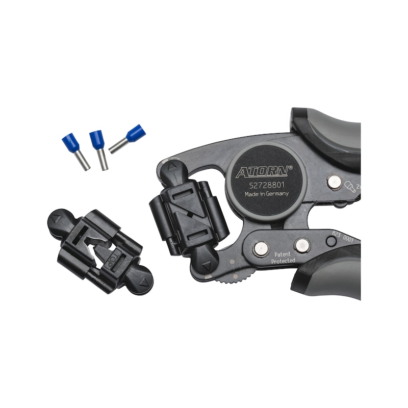 ATORN Crimping pliers with rotating crimping insert | HAHN+KOLB