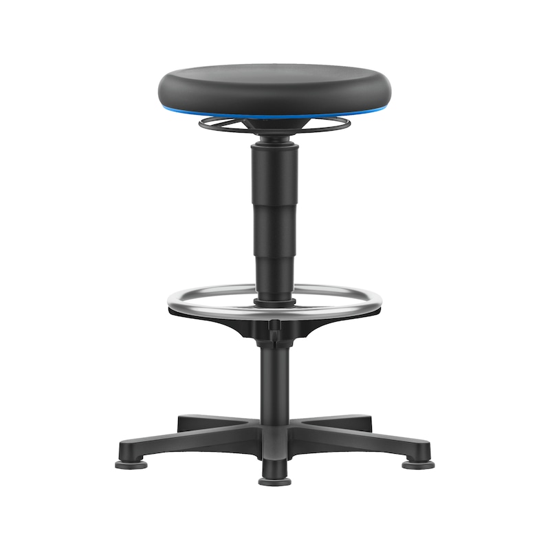 BIMOS Allround stool with ring-design footrest and glide runners ...