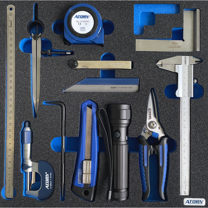 ATORN Hard foam insert - measuring equipment assortment 13
