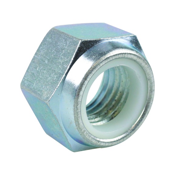 Comprar TUERCA HEXAGONAL AUTOBLOCANTE DE PERFIL ALTO Y CLASE 8 (6S), BLANCA, GALVANIZADA online