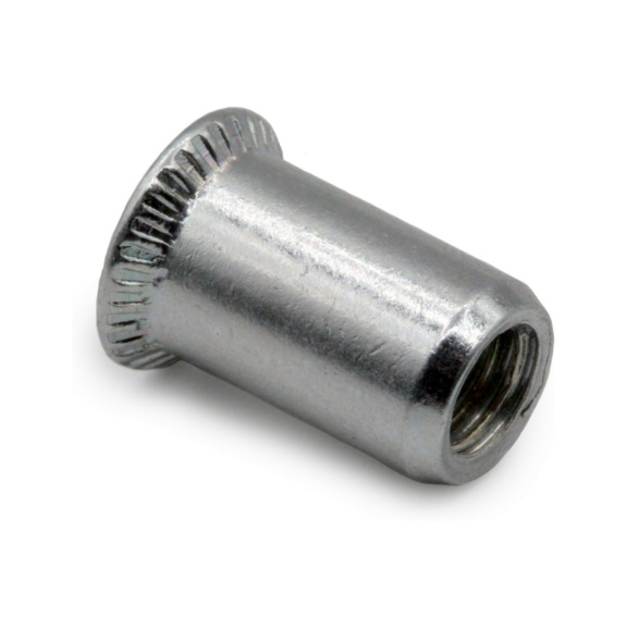 Rivet nut Round rifled countersunk head Open ZN from WürthElektroShop
