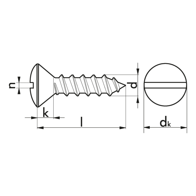 Levyruuvi Uppokanta DIN 7973-C A2 suoraura WürthElektroShopista