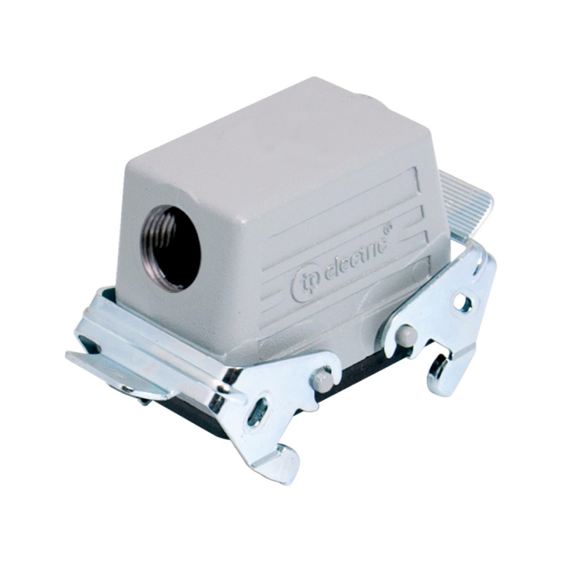 Heavy-duty fem conn hood, side entry w end locking from WürthElektroShop