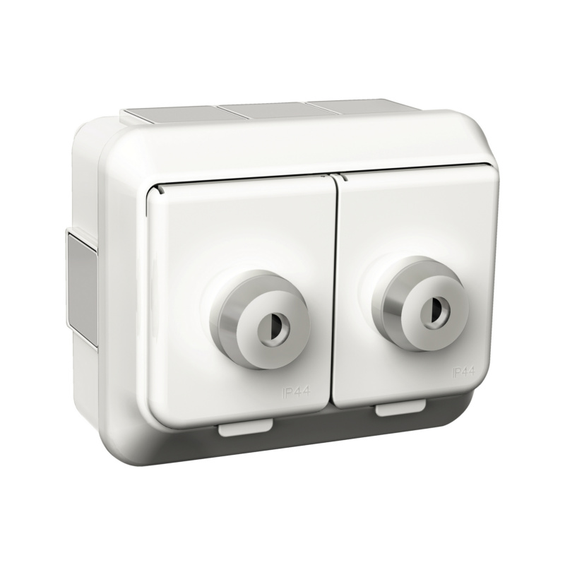 Surface-mounted outlet + lock IP44 Exxact from WürthElektroShop