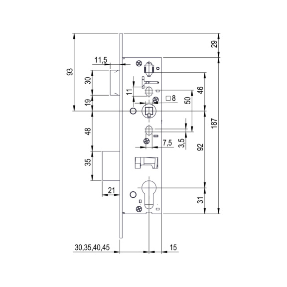 Einsteckschloss Rohrrahmen 02 einfach online kaufen | Wucato